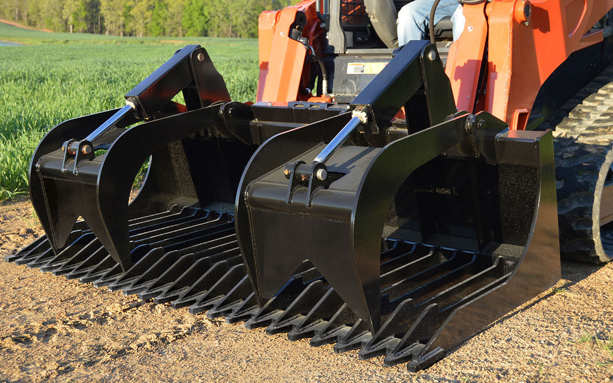 Loflin XHD Rock Grapple Bucket | Heavy-Duty Skid Steer — Bison Supply